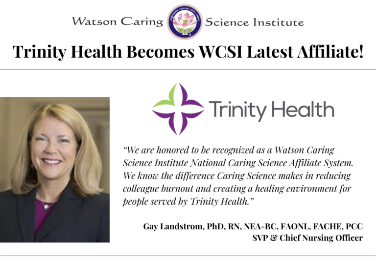 Trinity Health becomes WCSI latest Affiliate! - Watson Caring Science ...